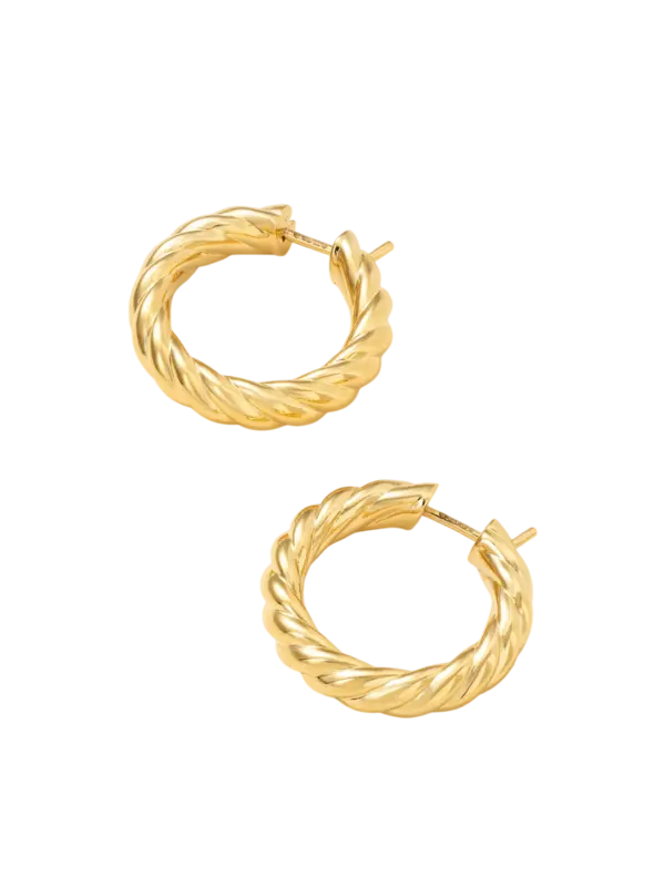 David Yurman Sculpted Cable 18-karat Hoop Earrings - Gold