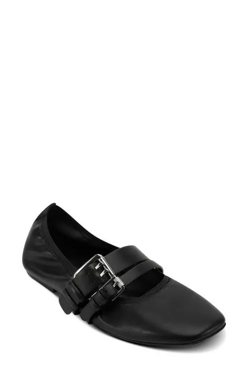 Dkny Buckle Strap Ballet Flat - Black