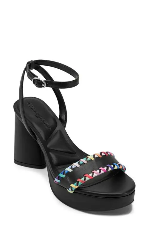 Karl Lagerfeld Paris Haden Platform Sandal - Black