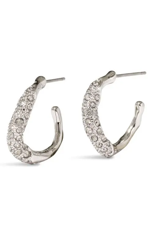 Alexis Bittar Solanales Crystal Hoop Earrings - Crystals/silver