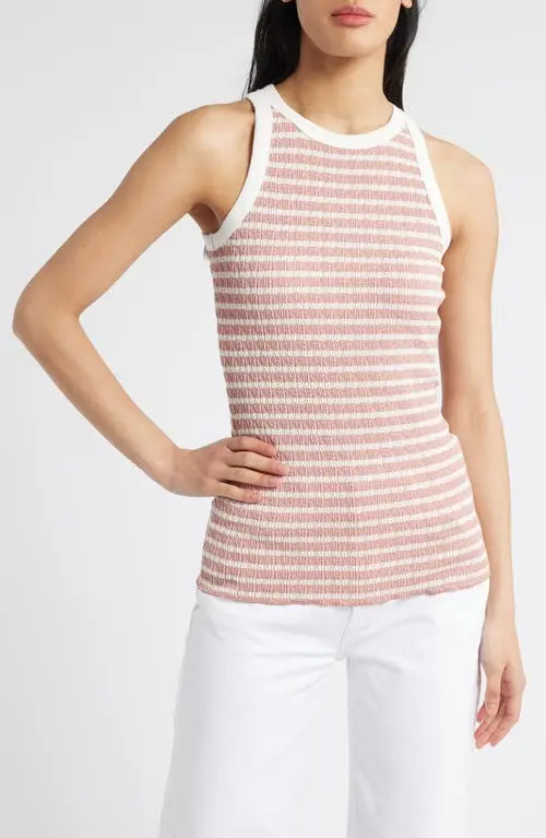 Loveappella Stripe Racerback Tank - Blush