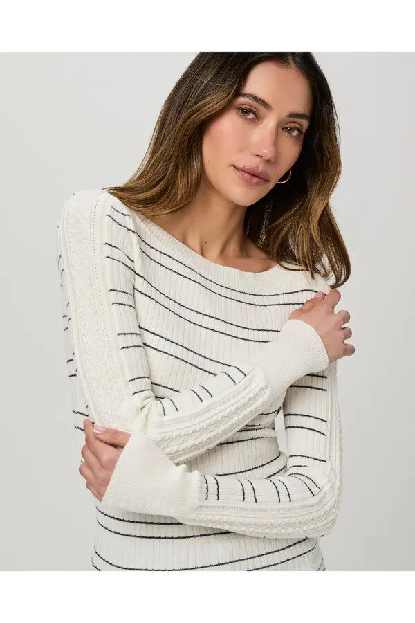 Paige Rhyse Striped Sweater - Blue