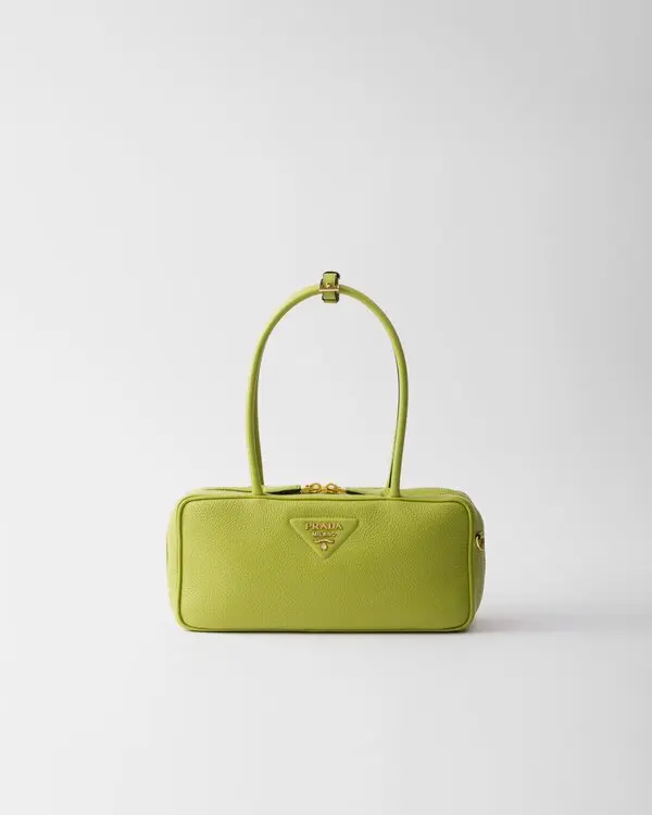 Prada Leather Top-handle Bag - Lawn Green