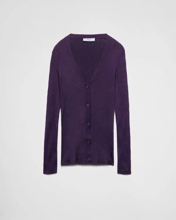 Prada Cotton Cardigan - Violet