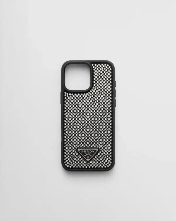 Prada Studded Cover For Iphone 16 Pro Max - Crystal | Editorialist