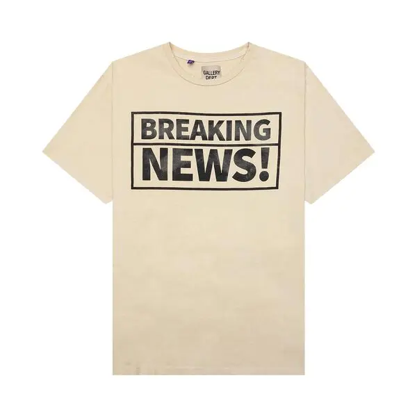 GALLERY DEPT. Breaking News Tee 'antique - White