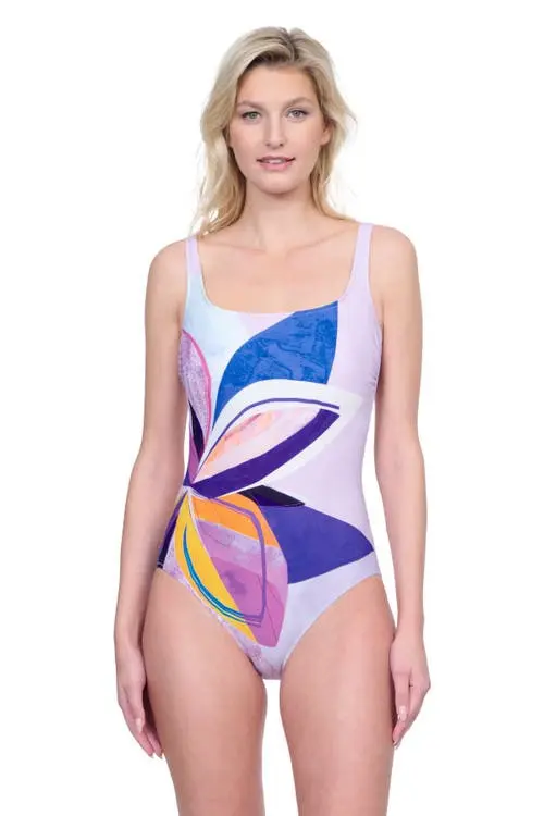 GOTTEX Paradiso Square Neck One-piece Swimsuit - Multi