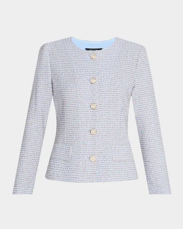 Misook Heritage Fit Tweed Knit Jacket