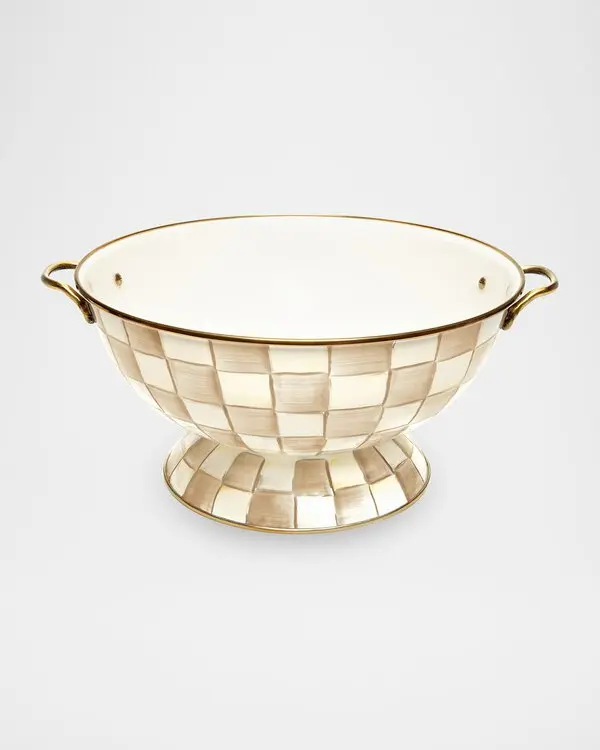 MACKENZIE-CHILDS Mocha Check Everything Bowl - One-color