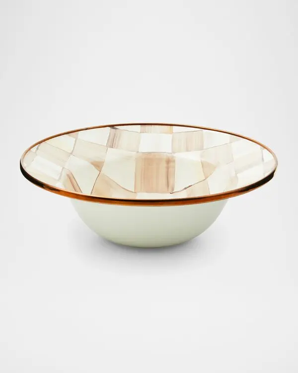 MACKENZIE-CHILDS Mocha Check Breakfast Bowl - One-color