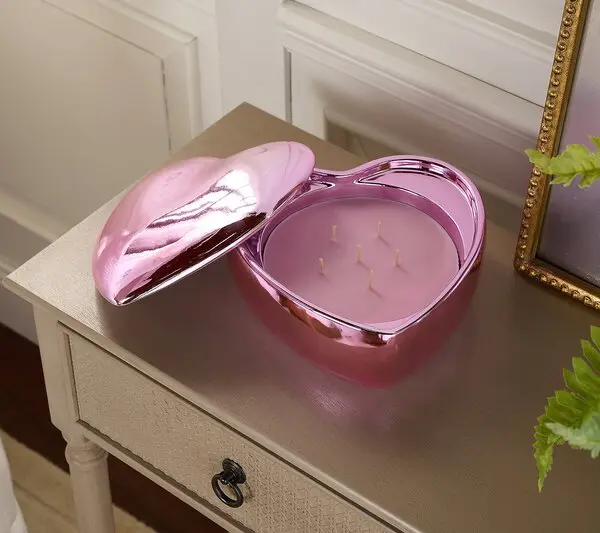 HOMEWORX BY SLATKIN + CO. As Is 25oz Puffed Heart Candle