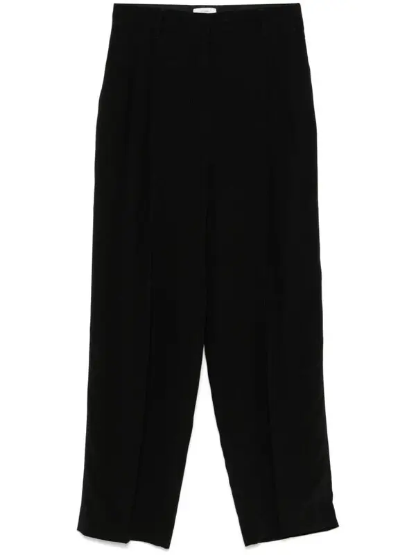 TOTÊME Pleat Detail Straight Leg Trousers - Black
