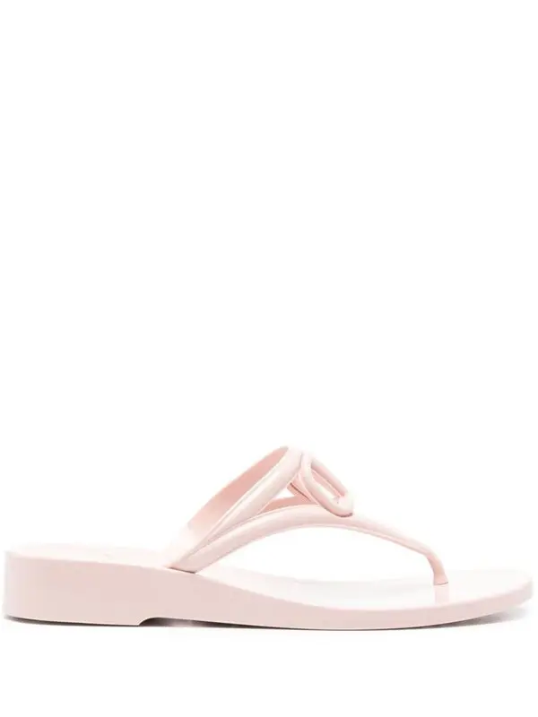 Valentino Garavani Vlogo Signature Thong Sandals - Pink
