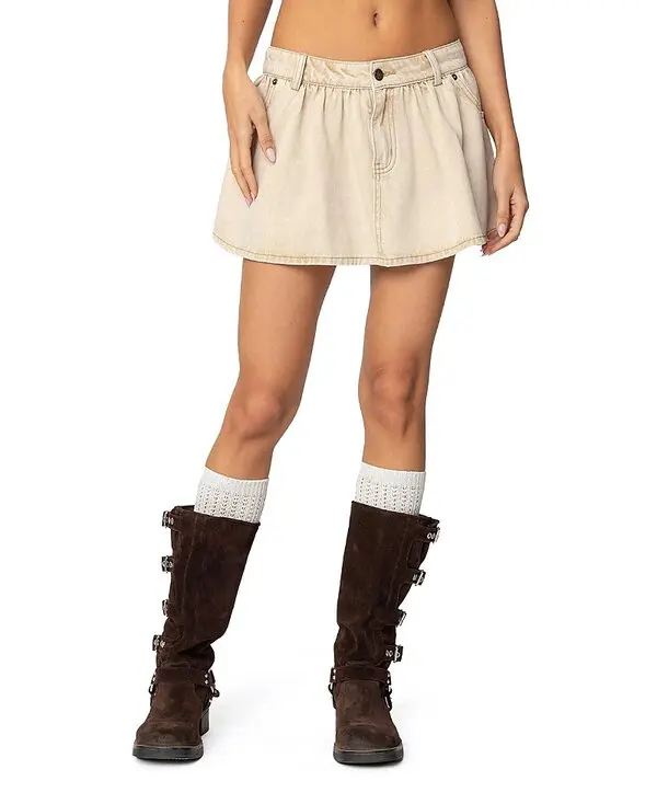 EDIKTED Peyton Flared Mini Skirt