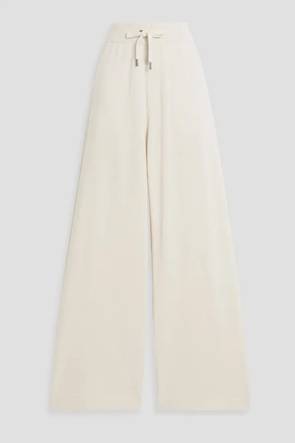 Brunello Cucinelli Wool, Cashmere, And Silk-blend Wide-leg Pants