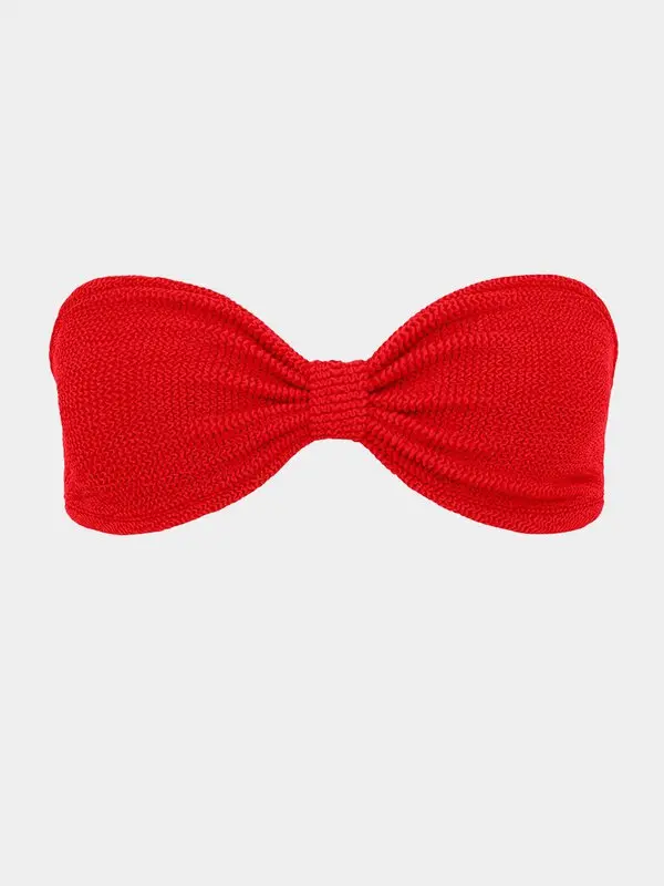 Hunza G Jean Bikini Top - Red