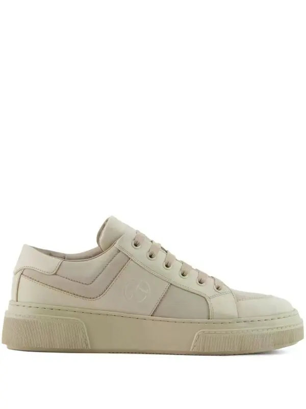 Giorgio Armani Panelled Sneakers - Neutrals
