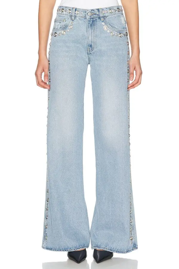 Coperni Studded Wide Leg Jeans