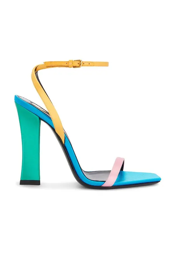 Saint Laurent Ankle Strap Sandal - Rosa & Salmon