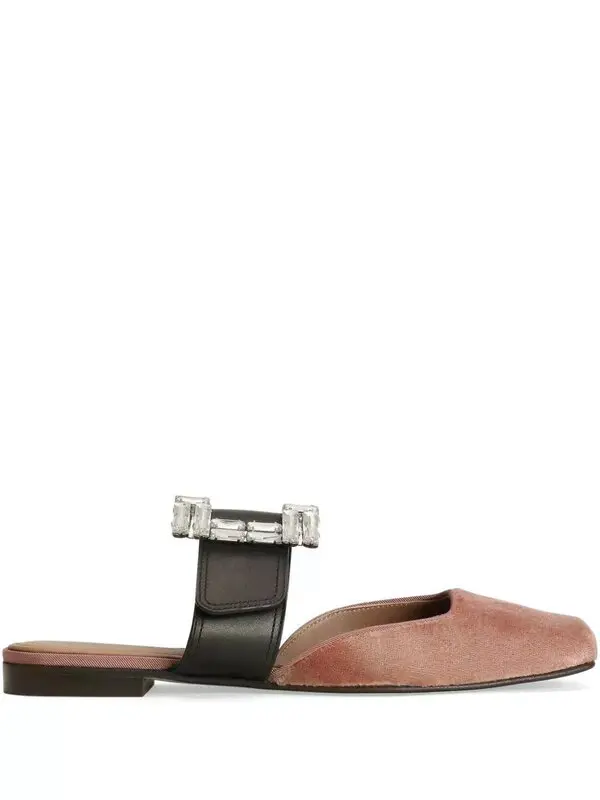Dolce & Gabbana Crystal Buckle Slippers