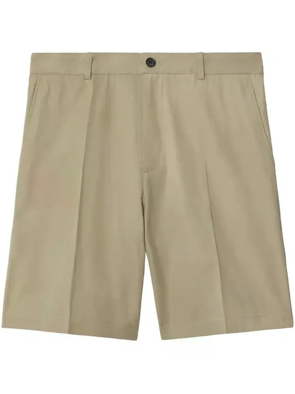 Burberry Cotton Chino Shorts - Neutrals