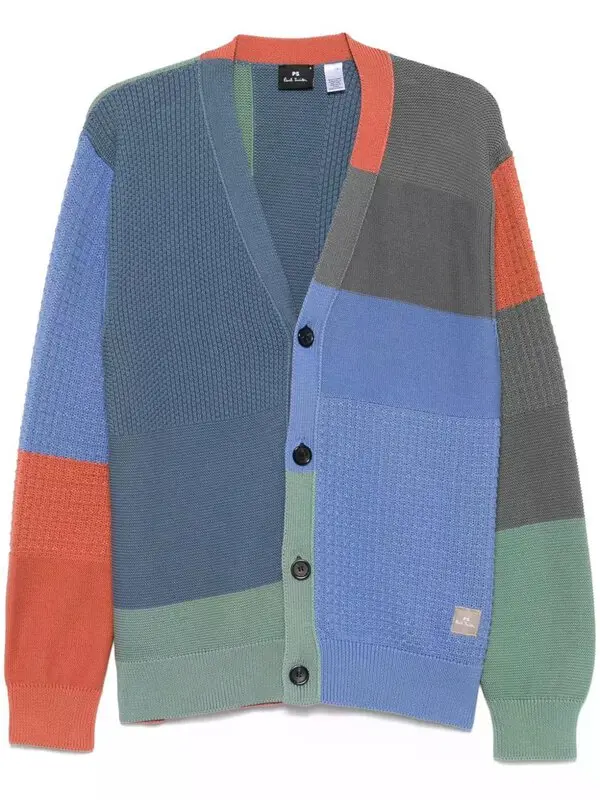 Paul Smith Colour-block Cardigan - Grey