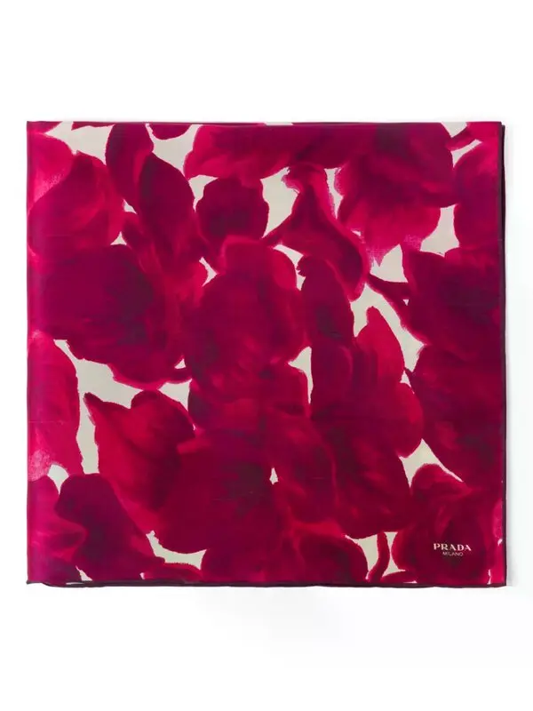 Prada Printed Silk Scarf