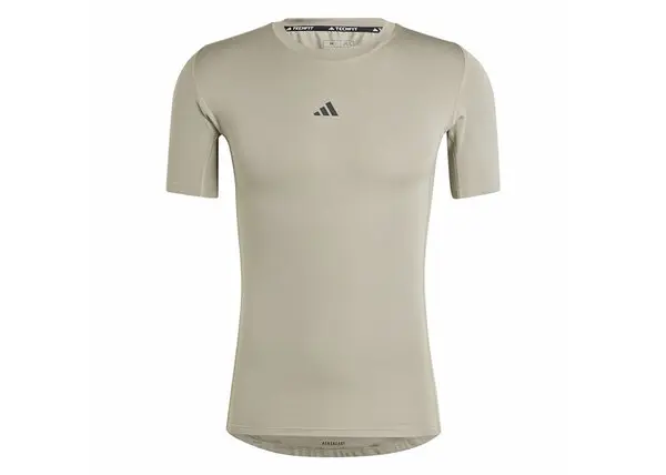 Adidas Techfit Compression Training Tee - Silver Pebble