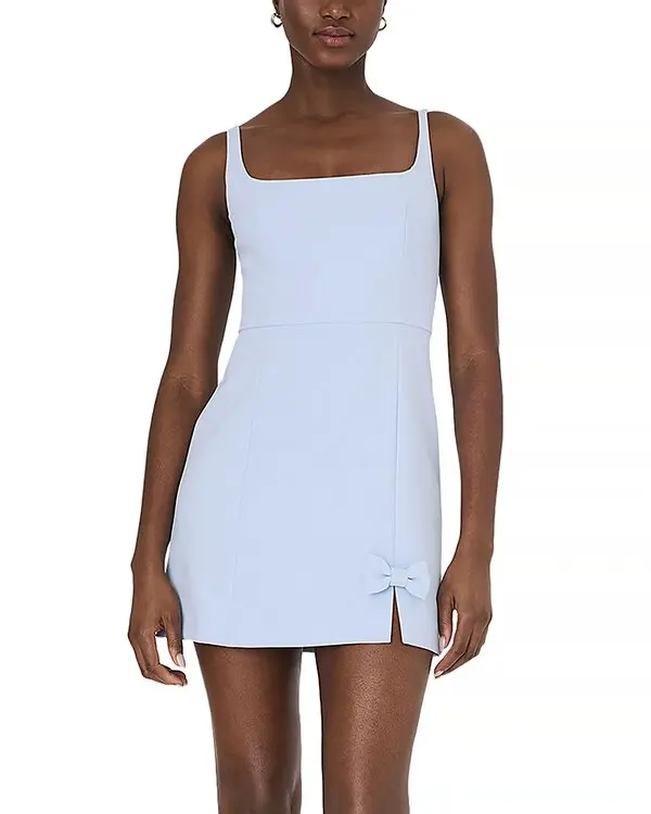 fake taxi blue dress French Connection Women's Whisper Collar Mini Dress - Baja Blue