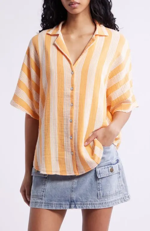 Rip Curl Surf Stripe Cotton Camp Shirt