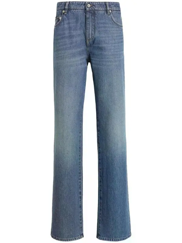 Dolce & Gabbana Stonewashed Straight Leg Jeans