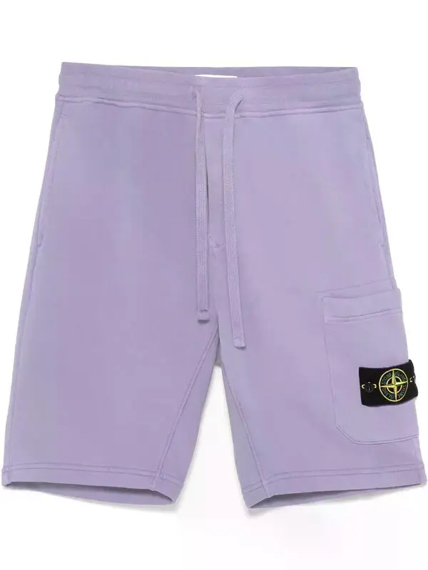 Stone Island Compass-badge Track Shorts - Purple