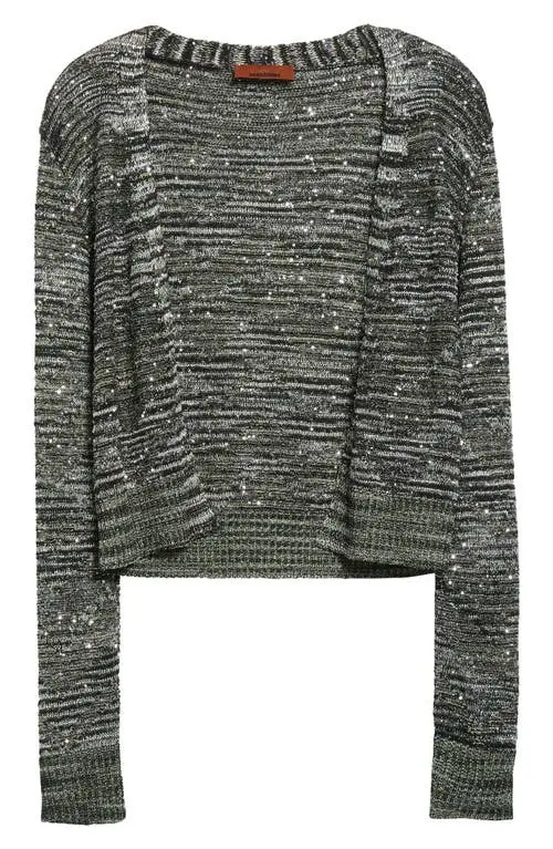 Missoni Space Dye Metallic Stripe Sequin Cardigan