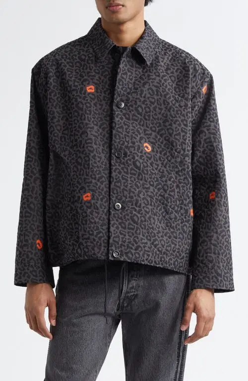 UNDERCOVERISM Leopard Print Coach's Jacket