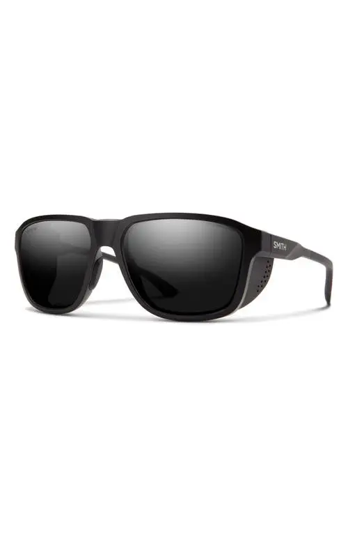 SMITH Embark 58mm Chromapop™ Polarized Square Sunglasses - Matte Black / Chromapop Black