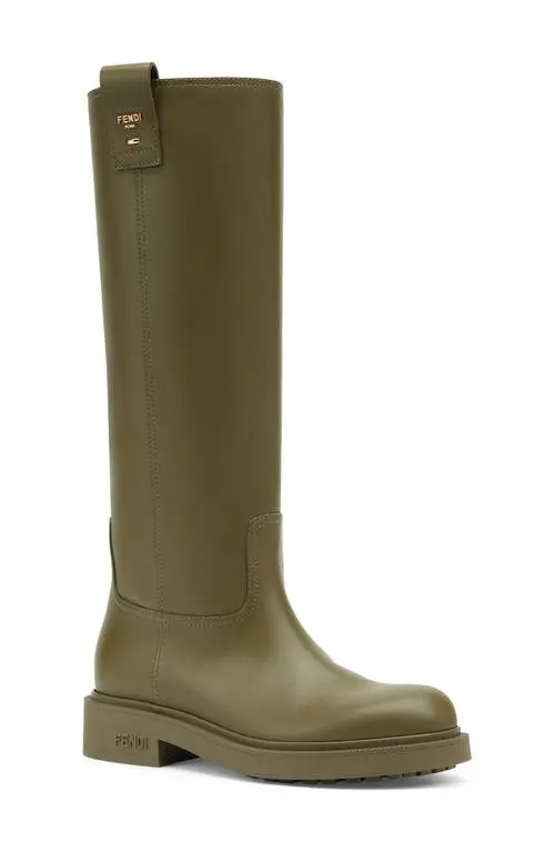 Fendi Filo Knee High Boots - Militare