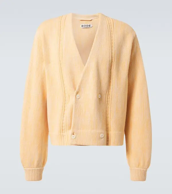 BODE Cotton Double-breasted Cardigan