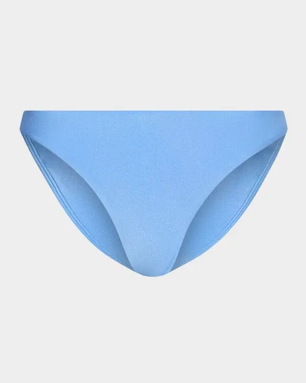 Milly Margot Gloss Bikini Bottoms - Blue | Editorialist