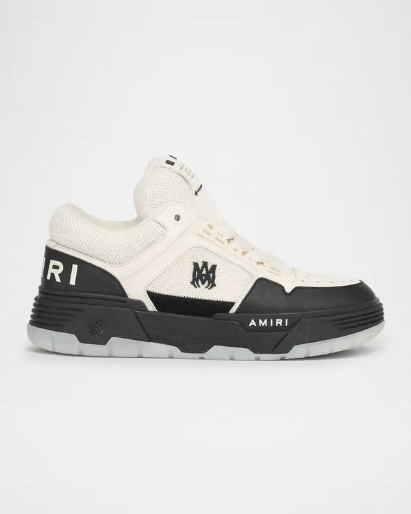 Amiri Ma-1 Chunky Leather Mid-top Sneakers - Black