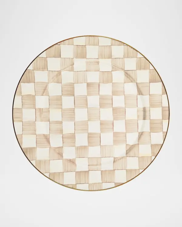 MACKENZIE-CHILDS Mocha Check Serving Platter - One-color