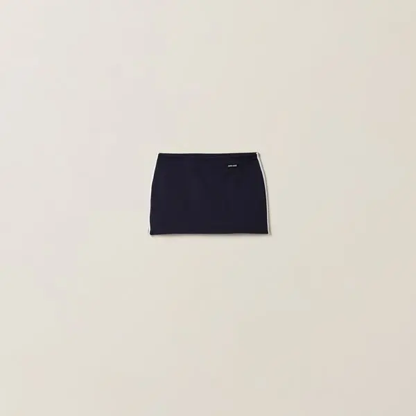 Miu Miu Technical Yarn Miniskirt - Blue/white