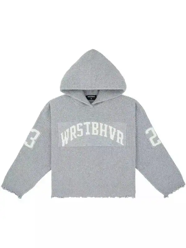 Wrstbhvr Logo-Print Hoodie Grey Editorialist