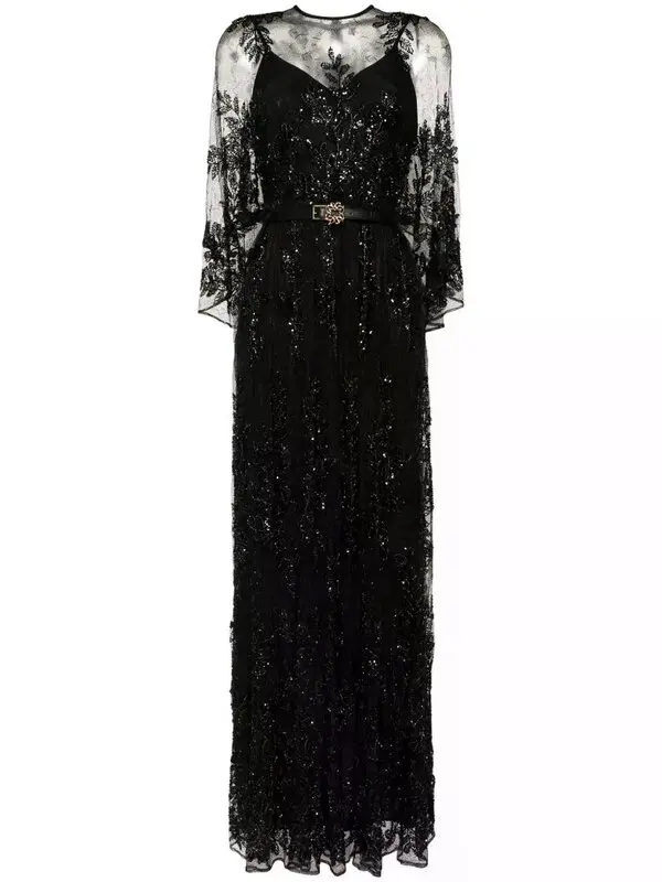 Elie Saab Lace Embroidered Dress In Black - 34% Off | Editorialist
