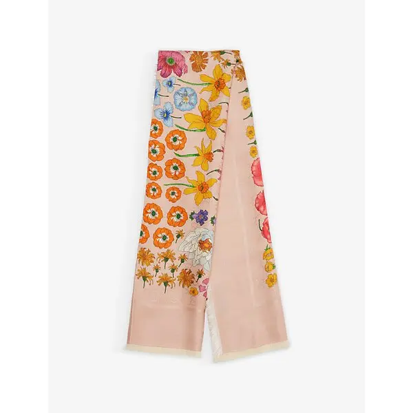 Gucci Erbarium Floral-print Silk-and-wool-blend Scarf
