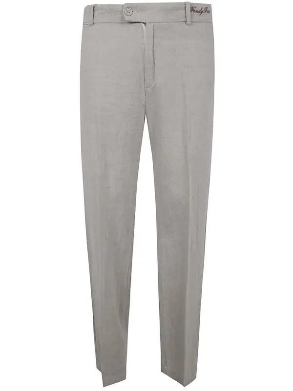 FAMILY FIRST Regular Fit Linen Pants - White