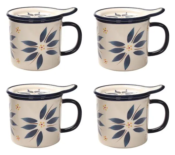 TEMP-TATIONS As Is Old World Set Of 24-oz Mega Mugs W/lid