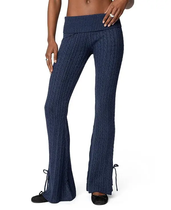 EDIKTED Chase Cable Knit Pants