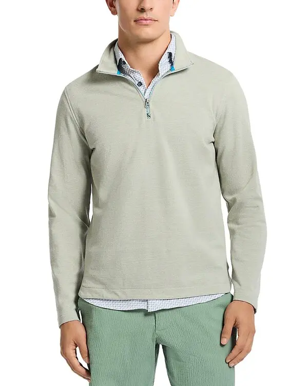 Robert Graham Hobson Quarter Zip Sweater - Seafoam
