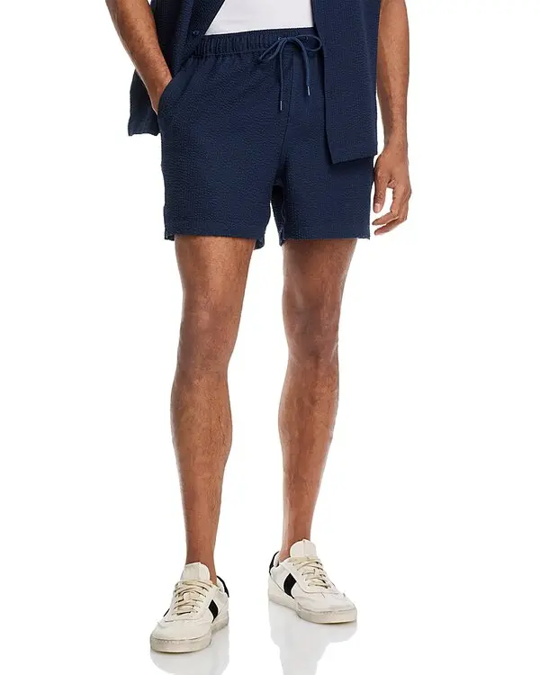 Rails La Brea Relaxed Fit 5" Shorts - Navy Seersucker