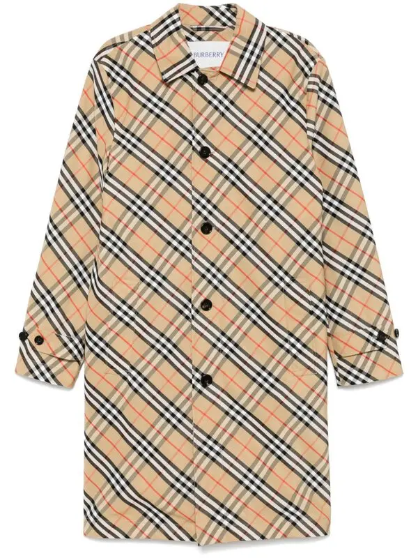 Burberry Vintage Check Coat - Neutrals